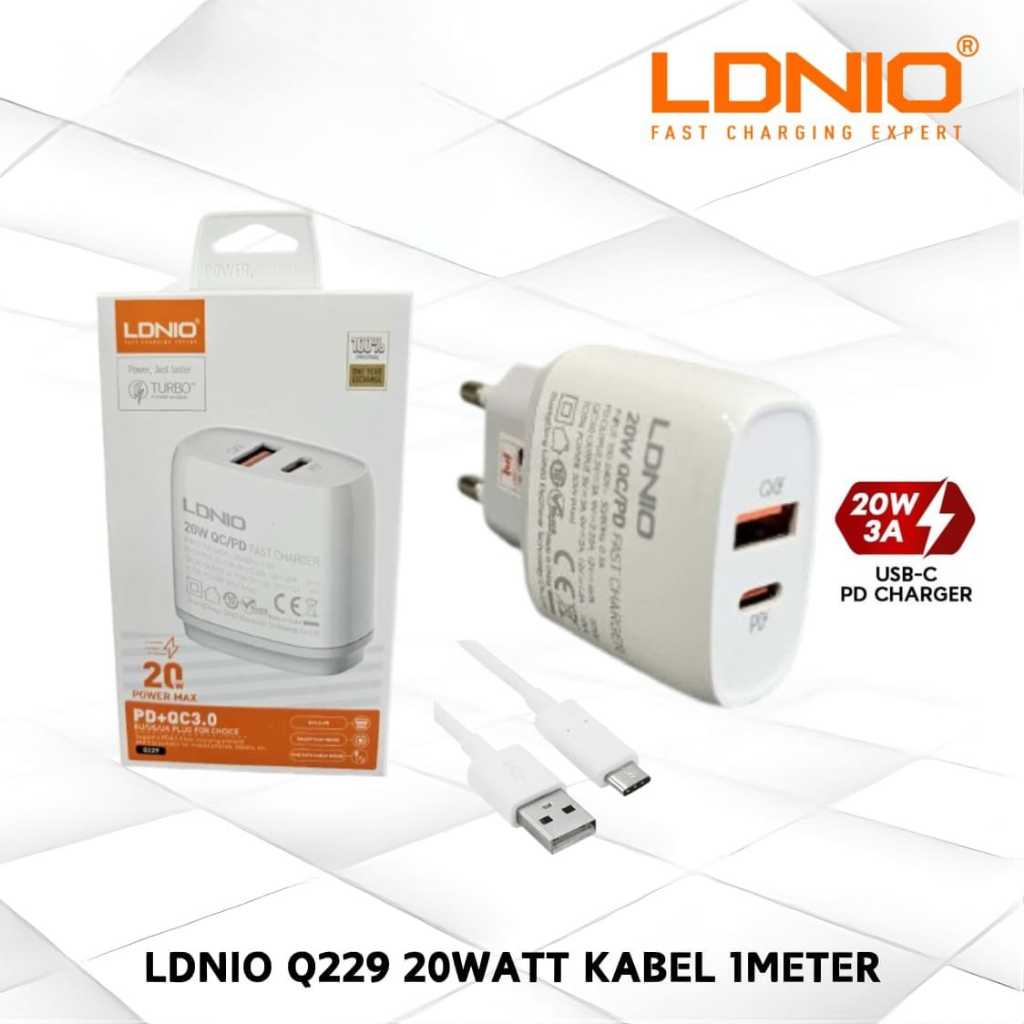Ldnio Travel Charger Q229 Wall Charger PD+QC3.0 MODEL usb C (TYPE C ...