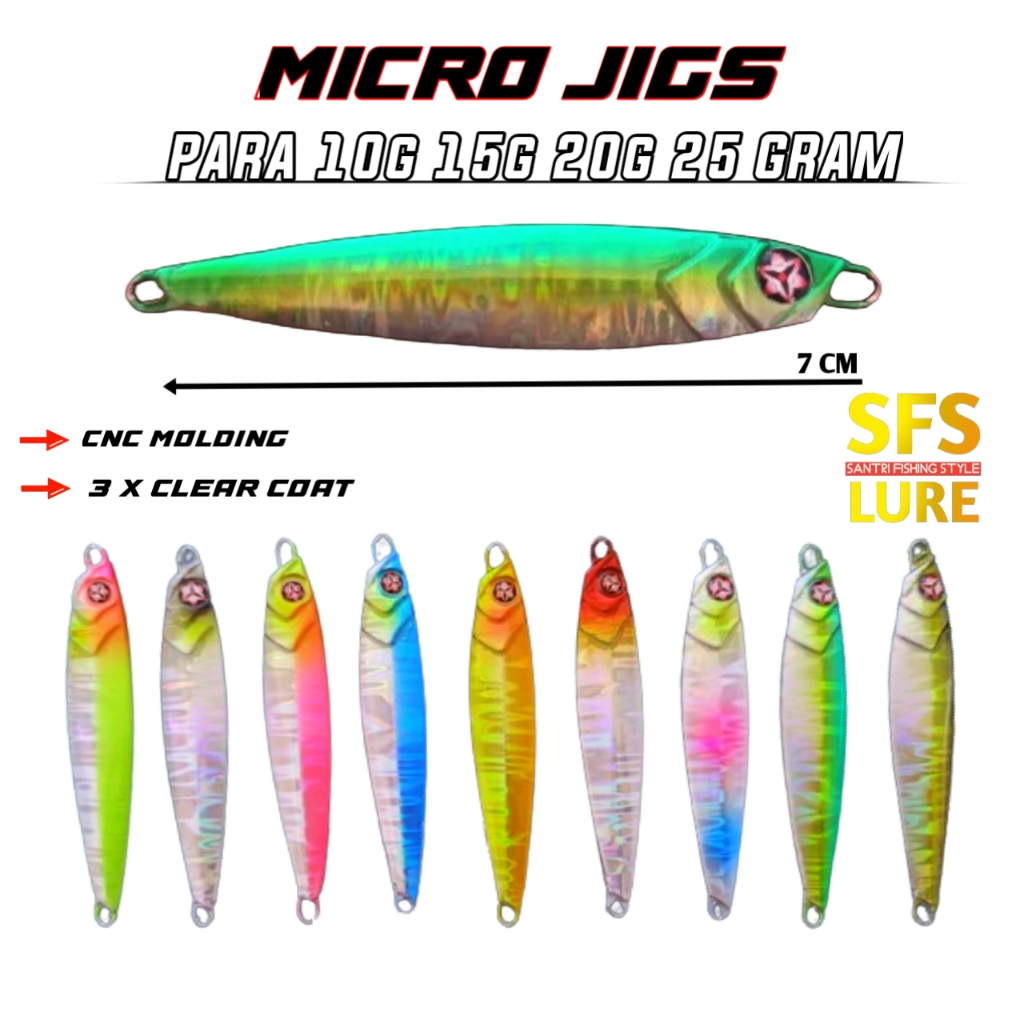 Metal jig micro jig UV gid 10 กรัม 15 กรัม 20 กรัม 25 กรัม 30 กรัม micro jig copy jig para micro ...
