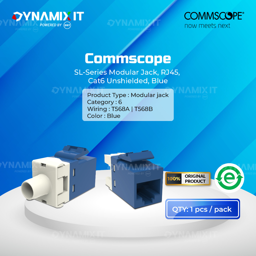 COMMSCOPE AMP Modular Jack RJ45 Cat.6 SL Series Original - สีฟ้า ...
