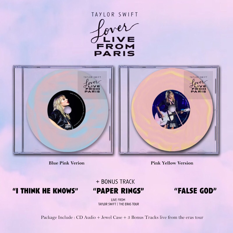 Cd TAYLOR SWIFT - LOVER LIVE จาก PARIS DELUXE ALBUM + BONUS TRACKS จาก ...