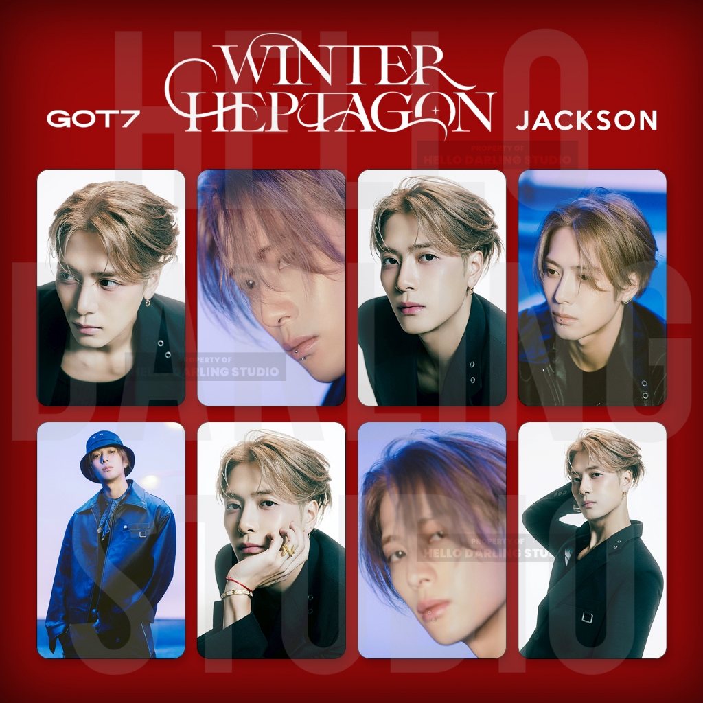 ชุดโฟโต้การ์ด Got7 Jackson Winter Heptagon ไม่เป็นทางการ พัดลมทํา ...