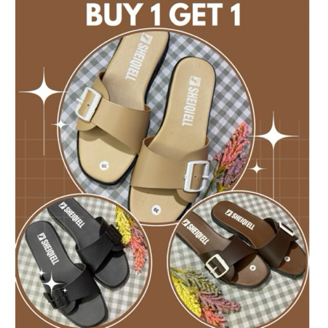 ซื้อ 1 แถม 1 รองเท้าแตะผู้หญิง | หัวเข็มขัด1 | พื้นรองเท้าพีวีซี Teplek ...
