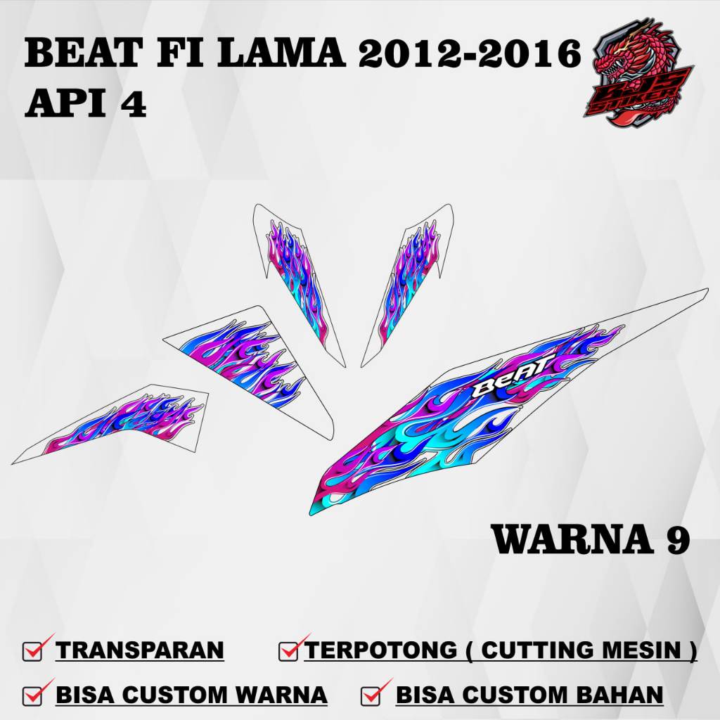 Mesin สติกเกอร์ striping beat fi lama api 4 - สติ๊กเกอร์รูปลอกโปร่งใส ...