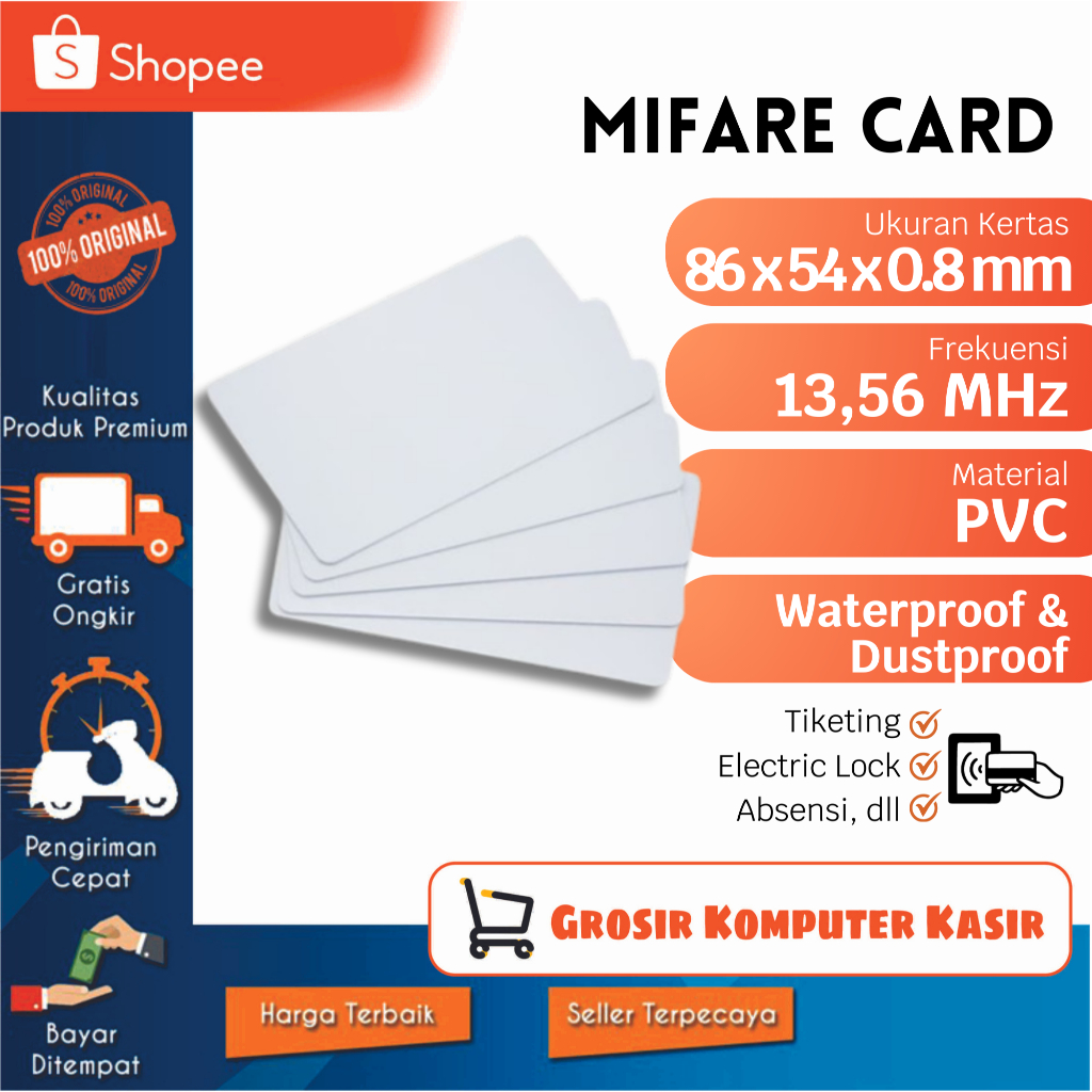 Mifare Card 13.56Mhz 1K Smart Card Contactless RFID | Shopee Thailand