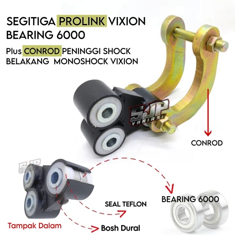 Unitrack Prolink Triangle VIXION plus Conrod Raising โช๊คหลัง Monoshock VIXION Nvl Nva R 2017 ...