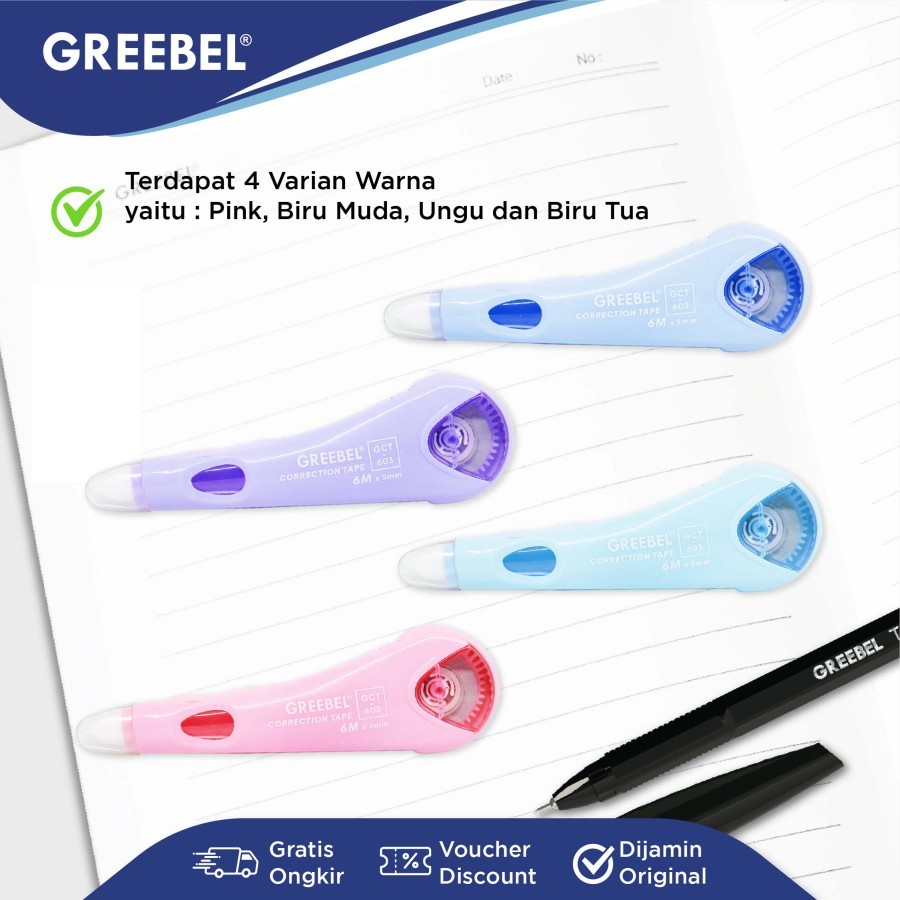 Type X / GREEBEL CORRECTION TAPE GCT-603 @ 1 ชิ้น | Shopee Thailand