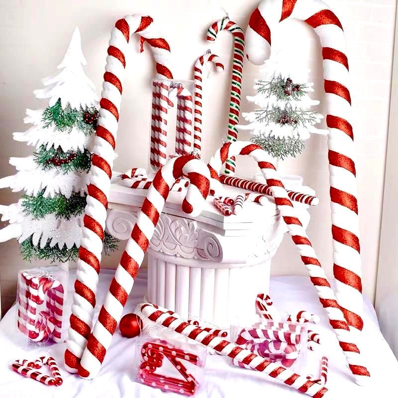 MERAH HM - Candy Cane - เครื่องประดับคริสต์มาส Lollipop Candy Sticks อม ...