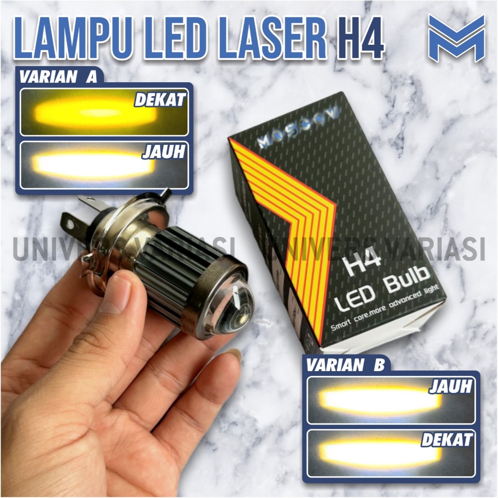 H4 LED LASER HEADLAMP 2 โหมดสูงต่ํา 18 W รถจักรยานยนต์/รถยนต์ MAIN ...