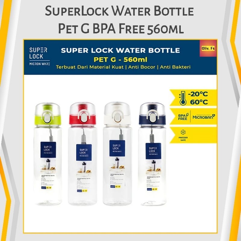 ขวดน้ํา Super Lock Pet G 560ml ขวดน้ําดื่มปลอดสาร BPA | Shopee Thailand
