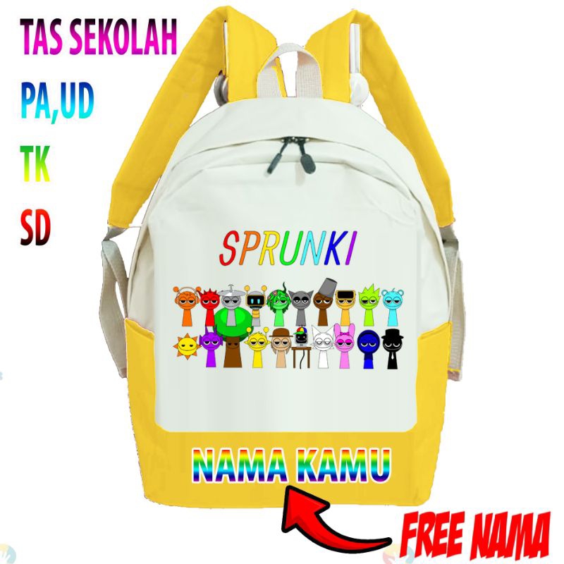 Sprunki PRIMORY SCHOOL PRESCHOOL CHILDRENS BACKPACK SPRUNKI BACKPACK ...