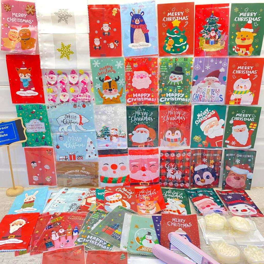 P4 - 100 แผ่นพลาสติก 7X10 CHRISTMAS 20GR / เค้กพลาสติกแห้ง / NASTAR ...