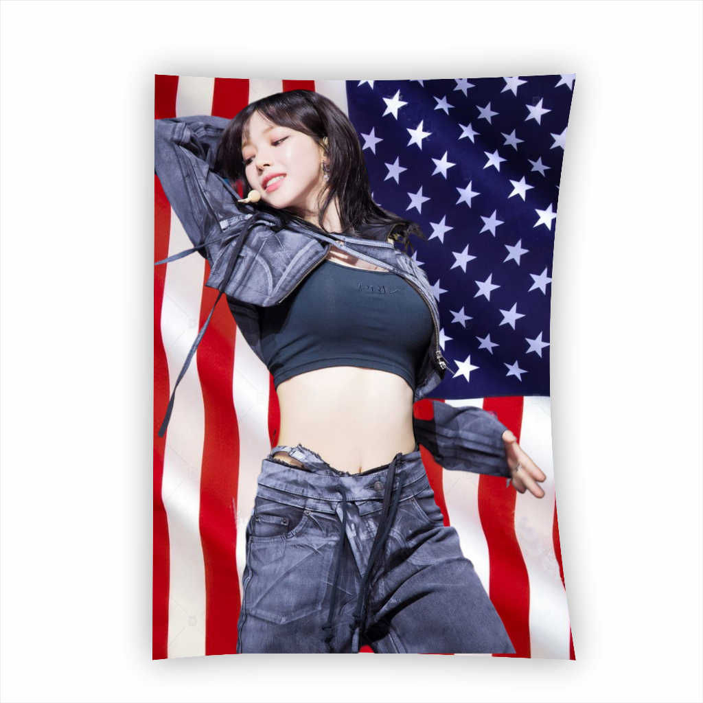 American Flag Karina Bendera America Aespa Karina ขนาด 120x80 วัสดุ ...