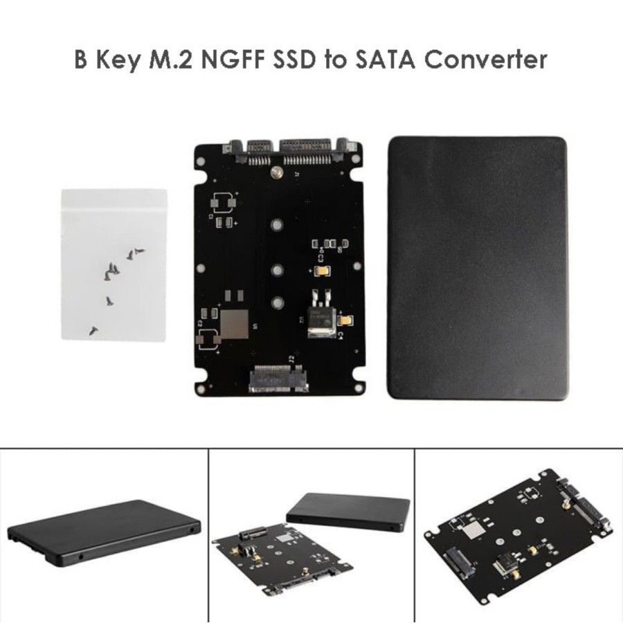 Enclosure Casing M2 M.2 NGFF B Key to SATA 2.5" นิ้ว 3.0 Adapter ...
