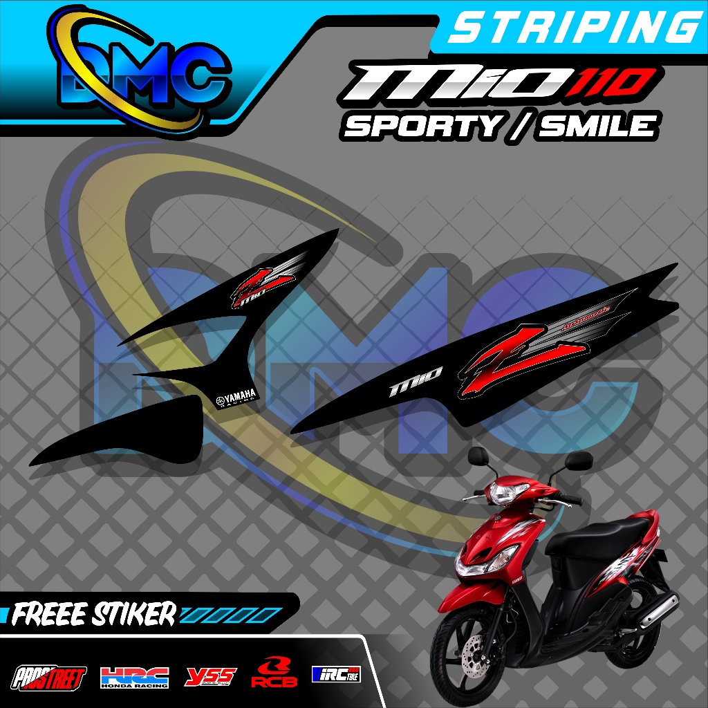 02/striping MIO SPORTY AND SMILE SIMPLE DESIGN (สติกเกอร์ UV ได้ ...