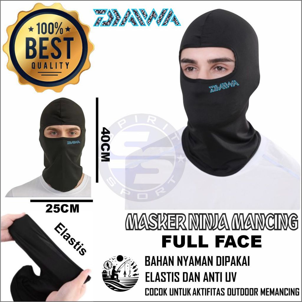 Daewa Full Face Buff Fishing Mask ป้องกันฝุ่น UV ป้องกันตกปลากลางแจ้ง ...
