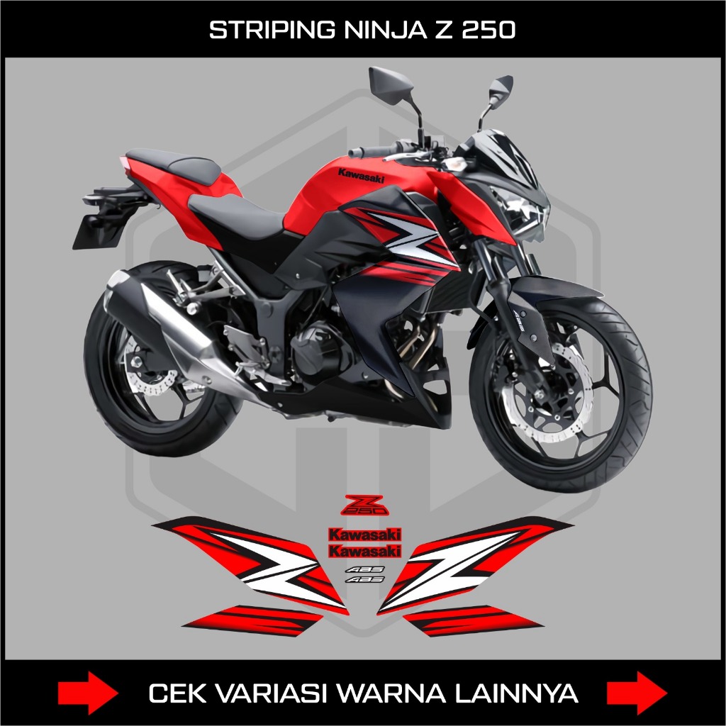 KAWASAKI Z250 สติ๊กเกอร์มอเตอร์ไซค์ ORI GRAPHICS / NINJA Z250 MOTORCYCLE BODY VARIAS LIST ...