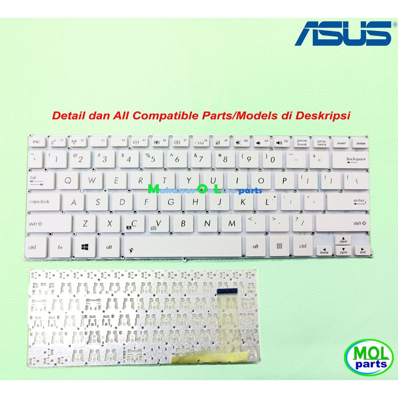 Asus E202 E203 E203NAH TP203 TP203NAH E202 E202S E202M คีย์บอร์ดสีขาว ...