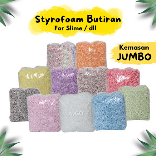 โฟม SLIME / STYROFOAM GRAINS / SLIME DECORTATIONS / โฟม GRAINS | Shopee ...