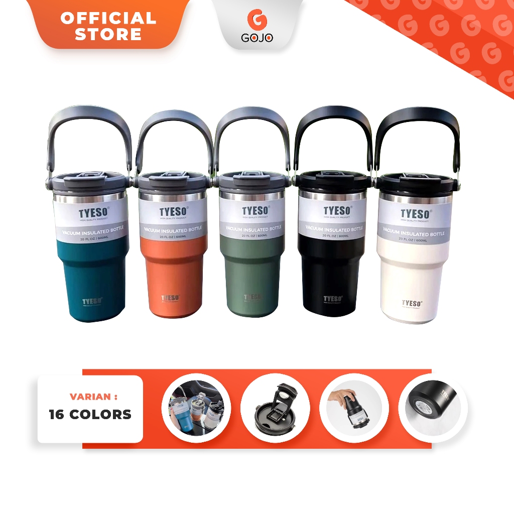 Termos Tyeso TUMBLER Thermos Viral Thermos Jumbo Stainless Steel HANDLE ...