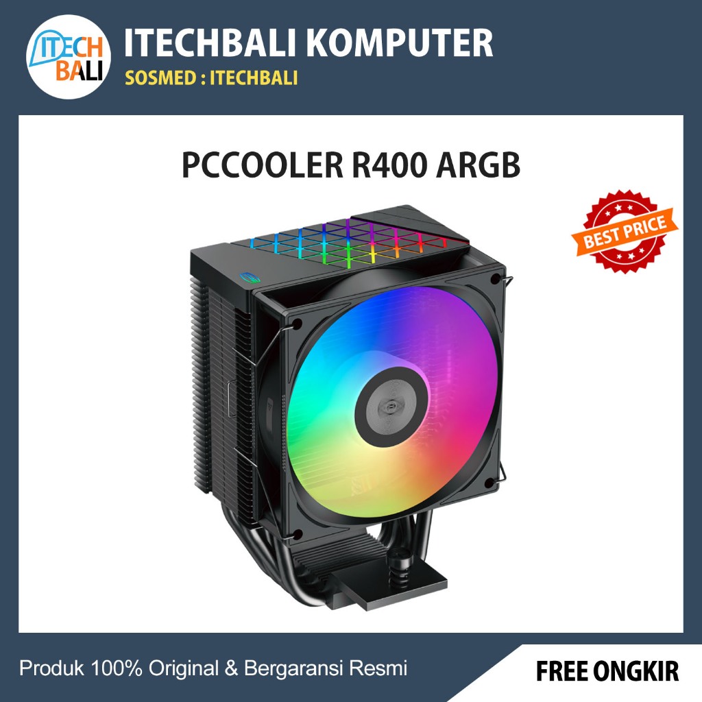 พัดลม CPU PCCOOLER / PC COOLER R400 ARGB | ไอเทคบาลี | Shopee Thailand