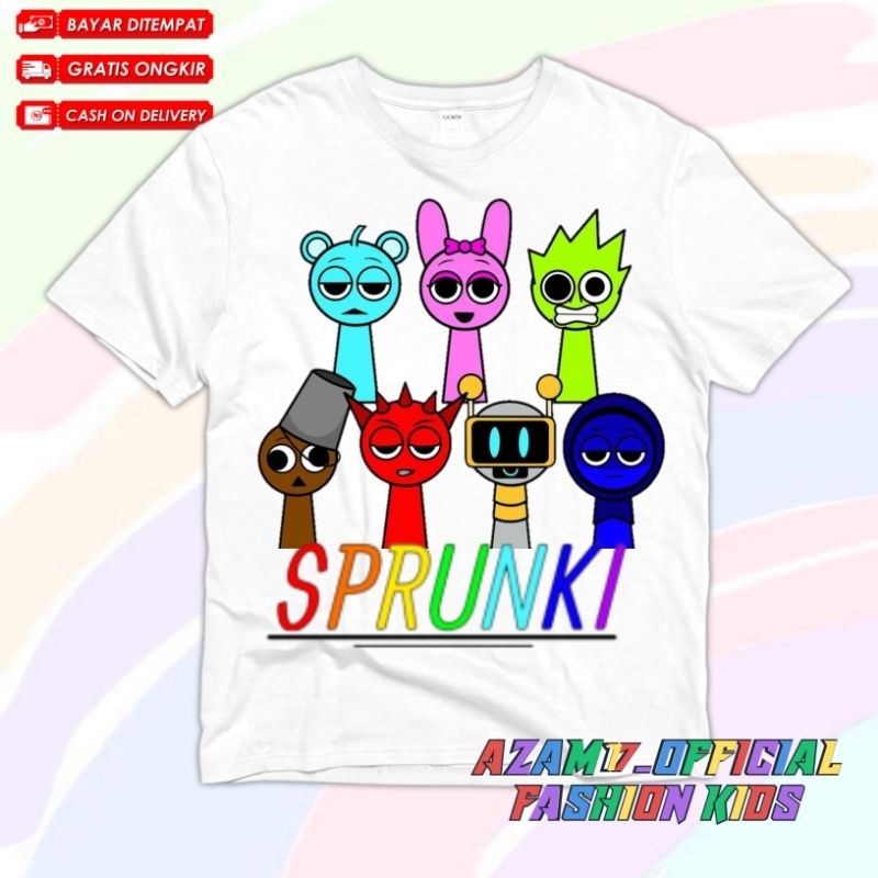 Sprunki INCREDIBOX เสื้อผ้าผู้ชายเสื้อยืด ALL CHARACTERS ฟรีชื่อ ...