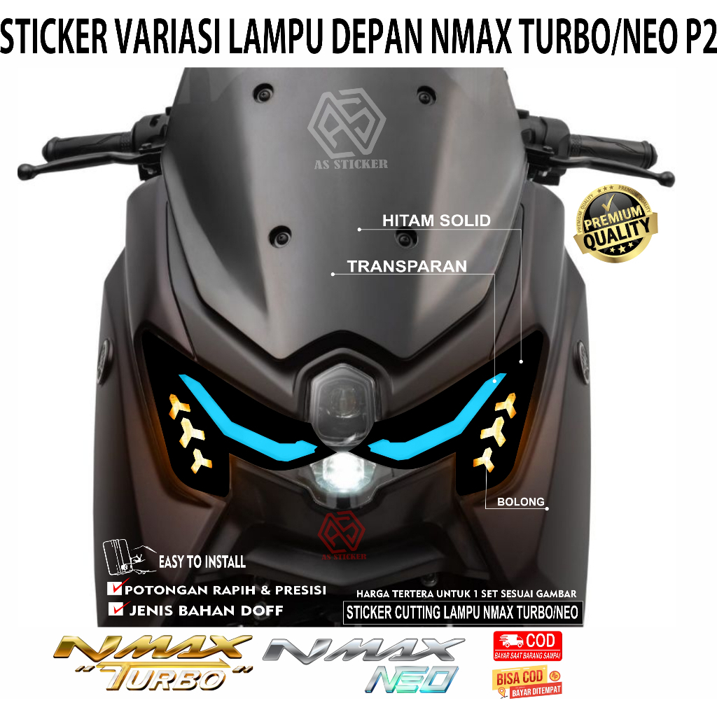 Nmax TURBO & NMAX NEO P2 HEADLIGHT สติ๊กเกอร์ตัวแปร | Shopee Thailand