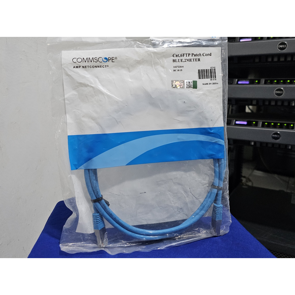 สายแพทช์ สาย LAN Commscope FTP Cat 6 ฟอยล์บิดคู่แมว 6 2 เมตร | Shopee ...