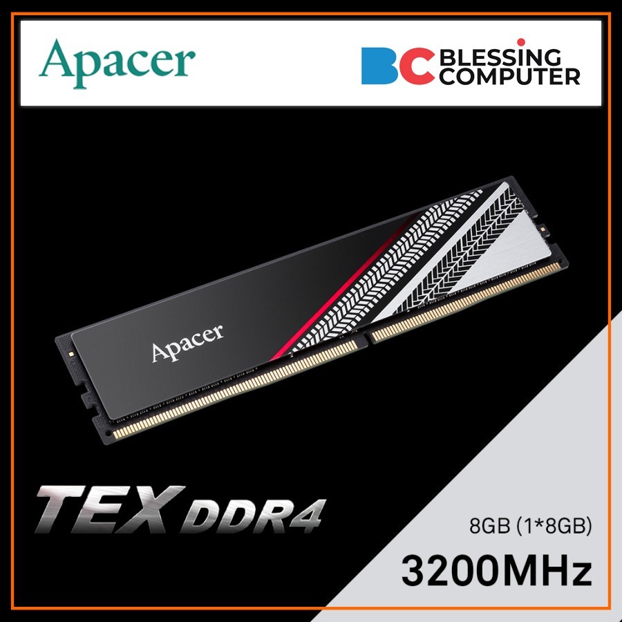 RAM Apacer TEX 8GB DDR4 PC3200 CL16 AH4U08G32C28YTBAA-1 | Shopee Thailand