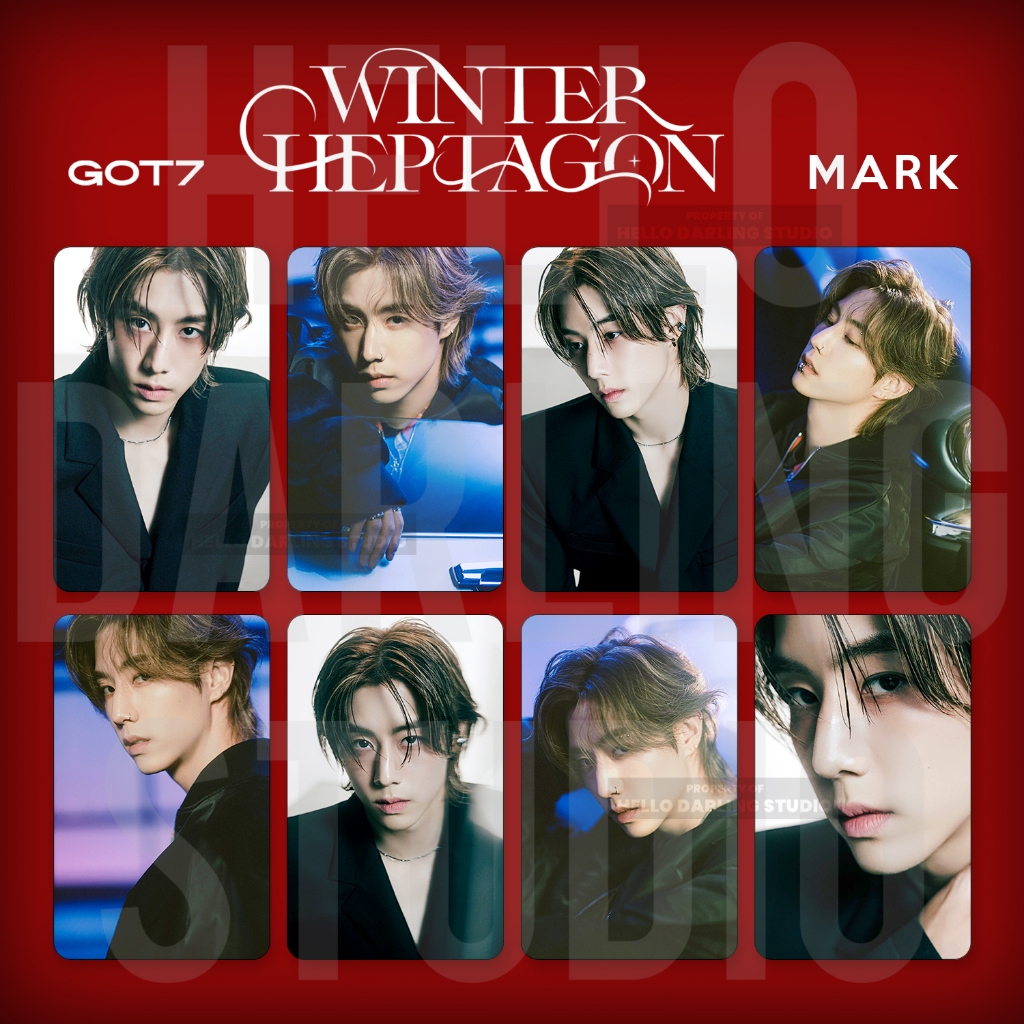 Got7 Mark Tuan Winter Heptagon ชุดโฟโต้การ์ด ไม่เป็นทางการ พัดลมทํา ...