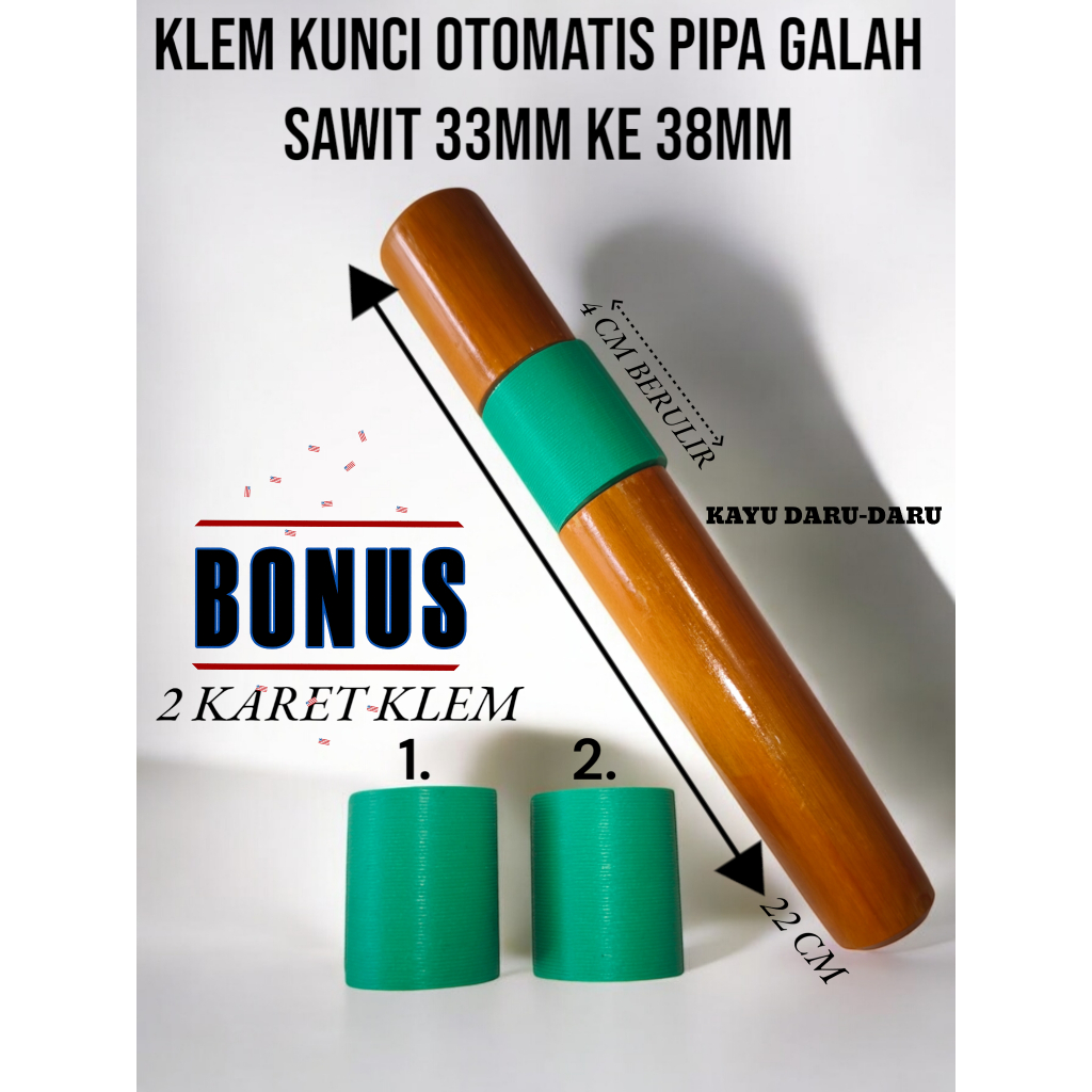Automatic ROTATING CLAMPS PREMIUM GALAH PALM OIL COMPLETE 33MM TO 38MM ...