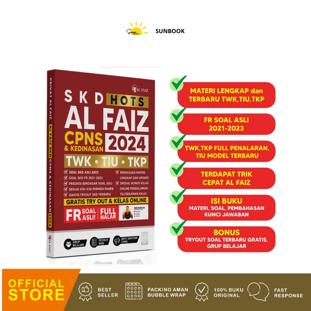 Cpns Book 2024 SKD HOTS AL FAIZ CPNS & Service 2024-2025 TWK TKP TIU ปัญหาที่สมบูรณ์และอาการ ...