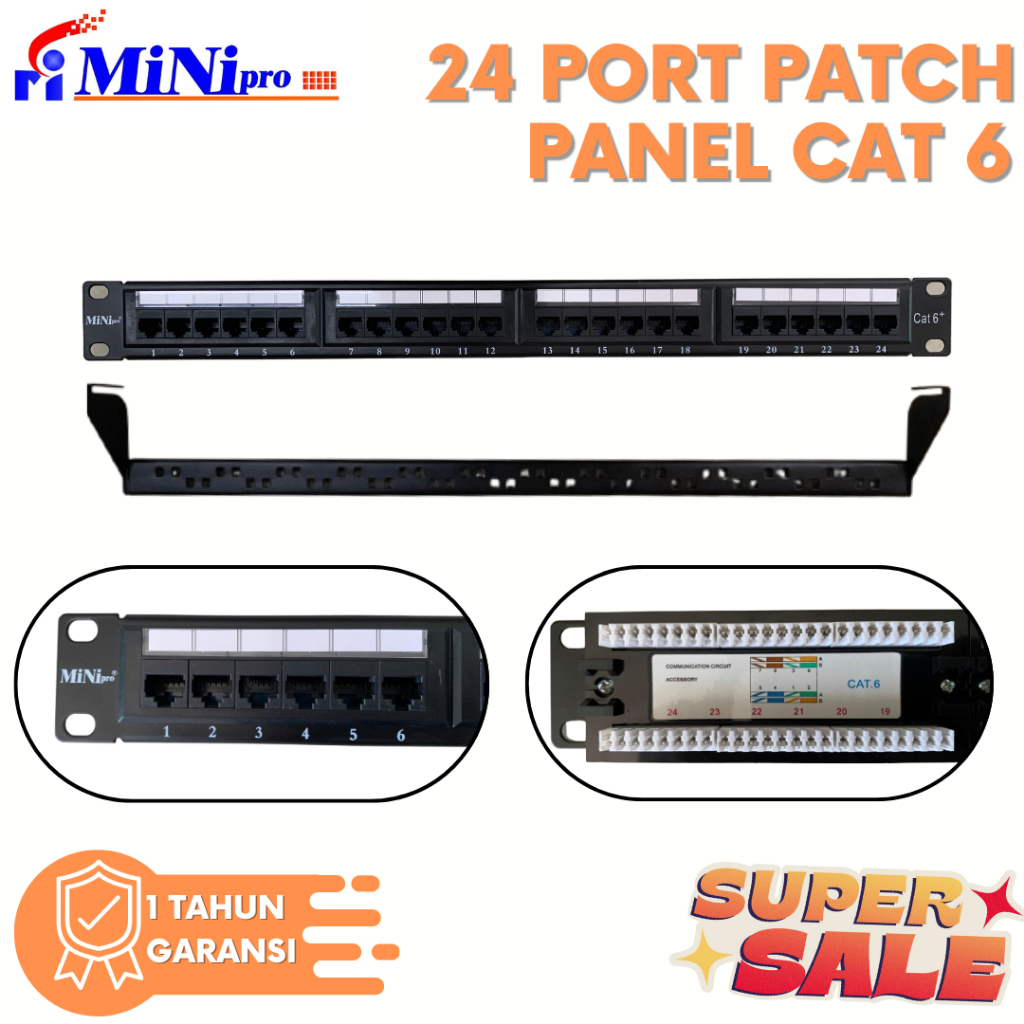 Patch PANEL 24 PORT CAT6 / RACK MOUNTED PATCH PANEL 24 PORT CAT6 ...