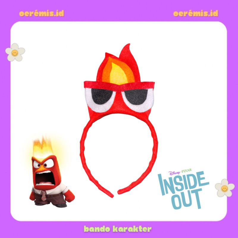 Inside OUT ANGER ตัวอักษร Headbands/CARTOON INSIDE OUT ANGER COSPLAY ...