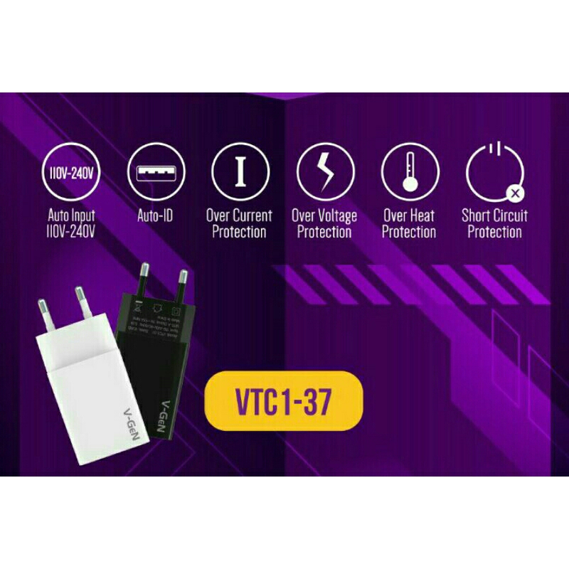 อะแดปเตอร์ชาร์จ HP Vgen vtc1-37 1 พอร์ต usb 1.5A | Shopee Thailand