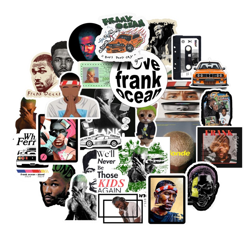 Frank Ocean Sticker Packs 30+ ชิ้น วัสดุไวนิลกันน้ํา | สติ๊กเกอร์มือถือ ...