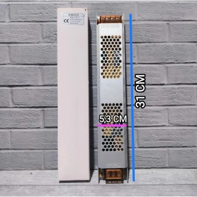 Emico TRAFO LED STRIP 25A DRIVER พาวเวอร์ซัพพลาย 300W 12V SNI | Shopee ...