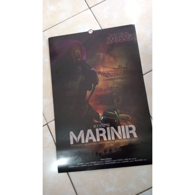 อินโดนีเซีย Navy MARINE DATE CALENDAR 2025 | Shopee Thailand