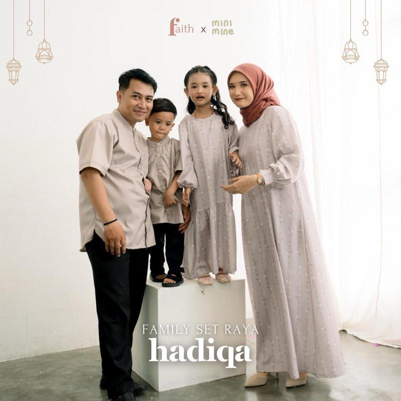 Minimine X Faith - HADIQA / ชุดครอบครัว Eid 2025 / sarimbit twin raya ชุดแม่ลูกครบชุด koko busui ...