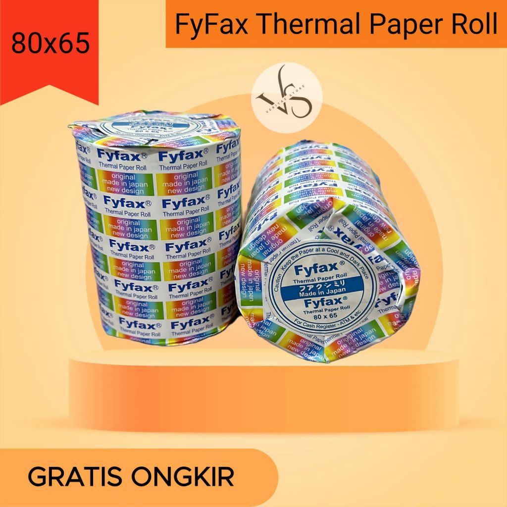 กระดาษเทอร์มอล Edc ขนาด 80 x 65 ม้วนกระดาษลงทะเบียน FyFax ...