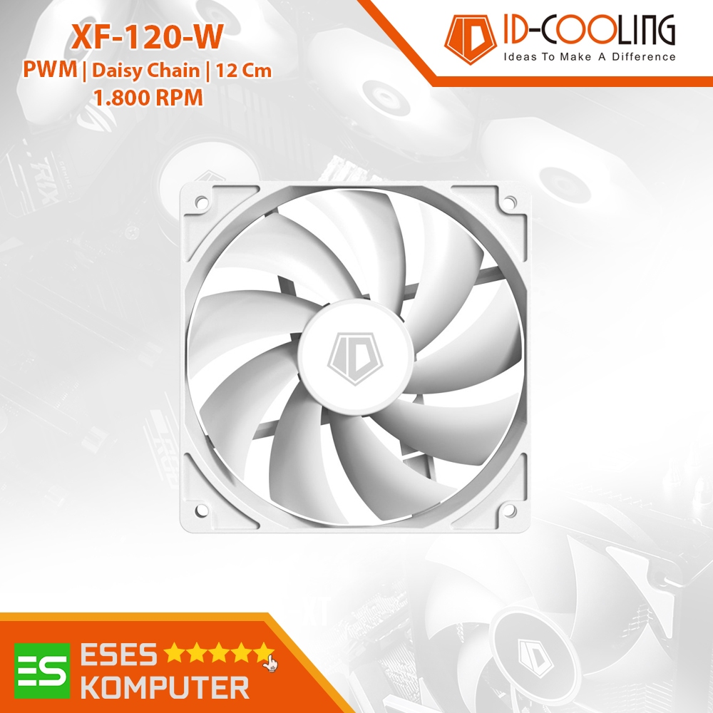 พัดลม ID-COOLING XF-120-W สีขาว | เคสพัดลมขนาด 12 ซม. 120 มม. ปลอก พีซี ...