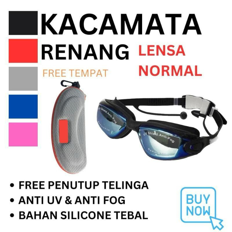 แก้วว่ายน้ําป้องกันหมอก RIBEN SHINE EARS CONNETED S866 S 866 ฟรีกล่อง ...