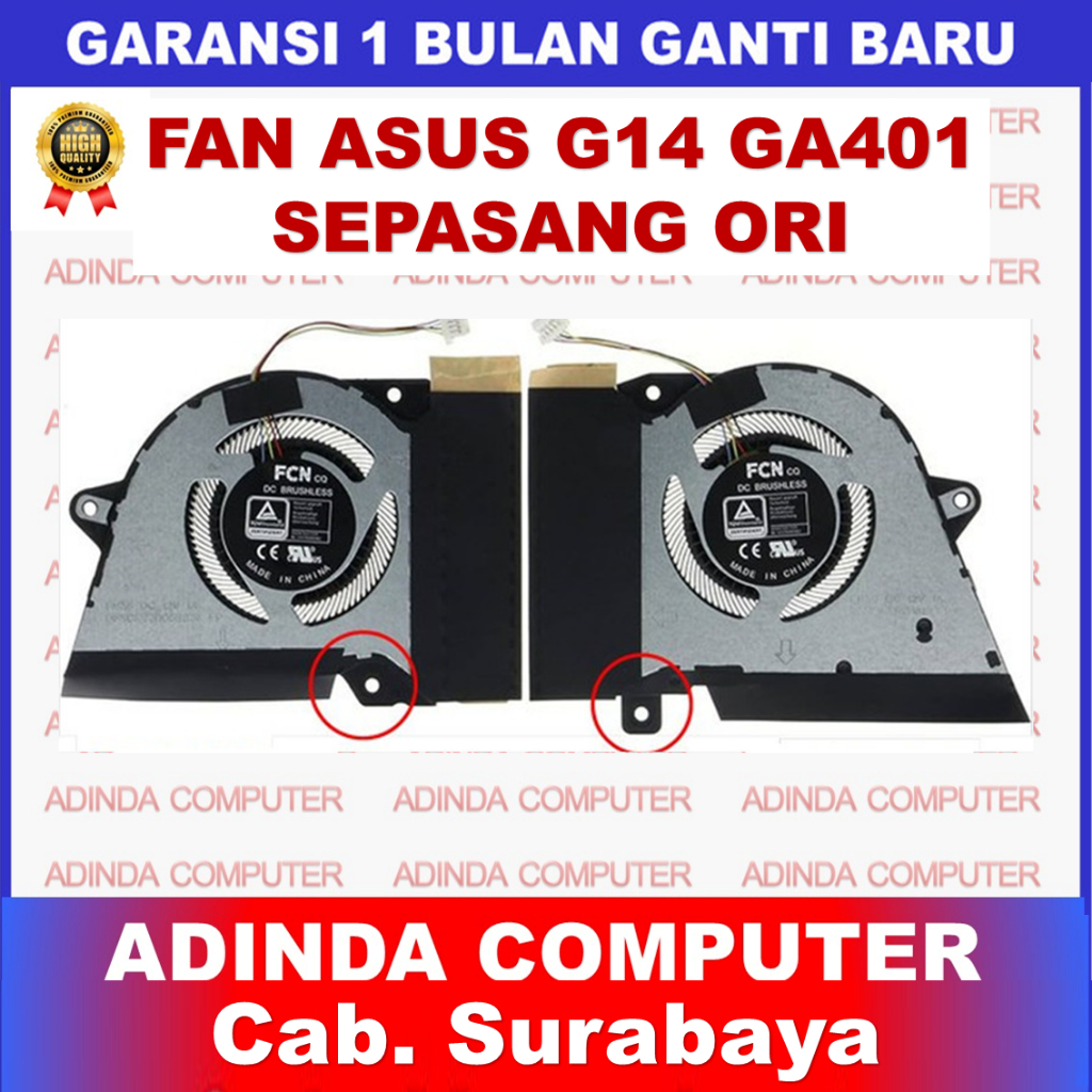 พัดลม Asus ROG Zephyrus G14 GA401 GA401Q GA401QC PAIR ORI | Shopee Thailand