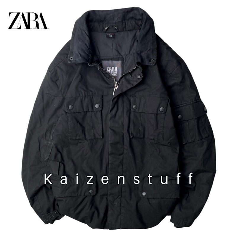 Zara Man Tactical M65 Multipocket Parka เสื้อแจ็คเก็ตลําลอง | Shopee Thailand
