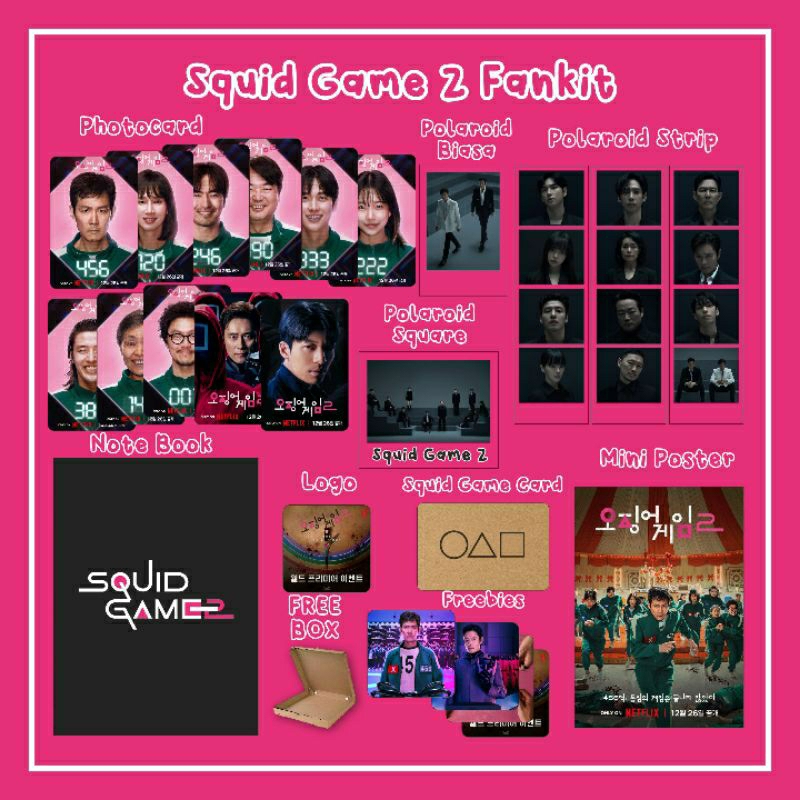 เกมปลาหมึก K-draa 2 MINI FANKIT / FANKIT SQUID GAME 2 SAVING PACKAGES ...