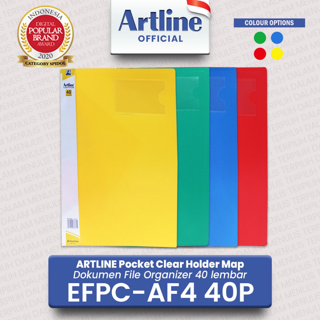 (LIVE) Artline Pocket Clear Holder Folder Document File Organizer 40 ...