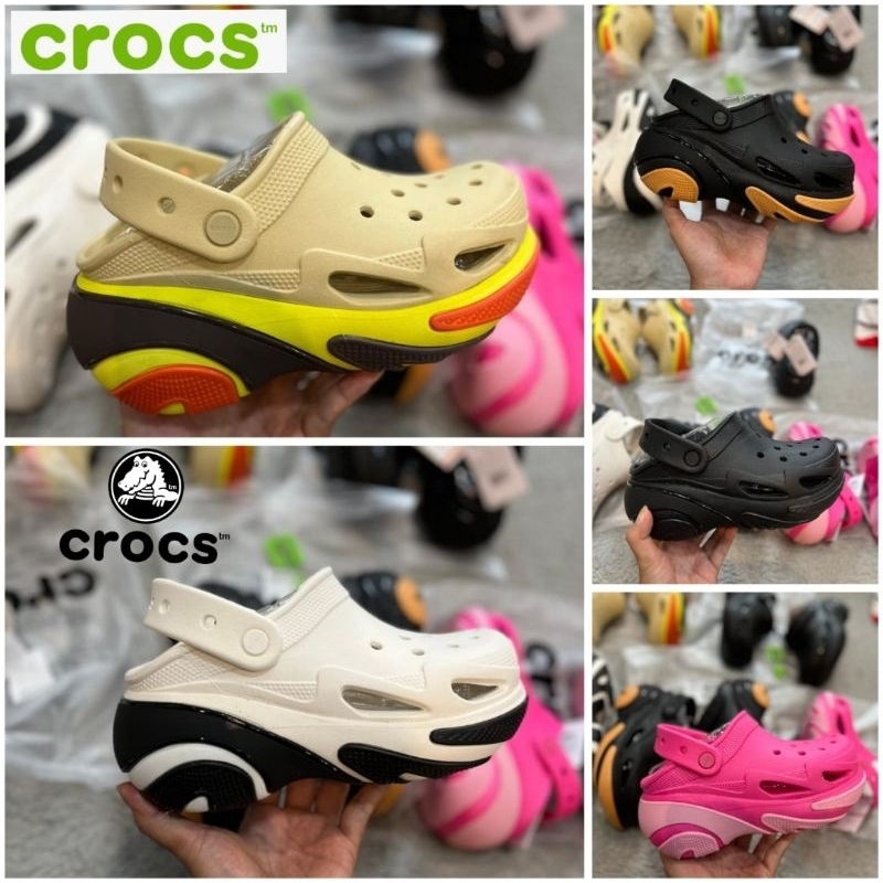 Crocs Bubble Crush clog sandals / unisex Crocs Bubble clog / รองเท้าแตะ ...