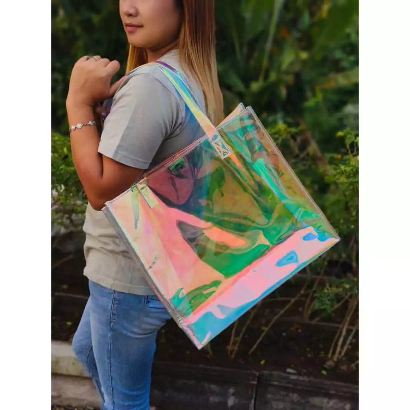 Mica pvc hologram tote bag micha tote bag โฮโลแกรม micha bag 0.6 ...