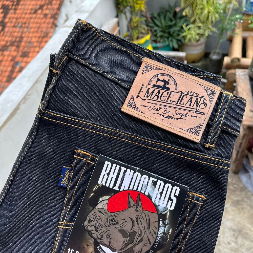 Emage Denim - Sanforized 15Oz Denim Selvedge Accent Extra Deep Blue ...
