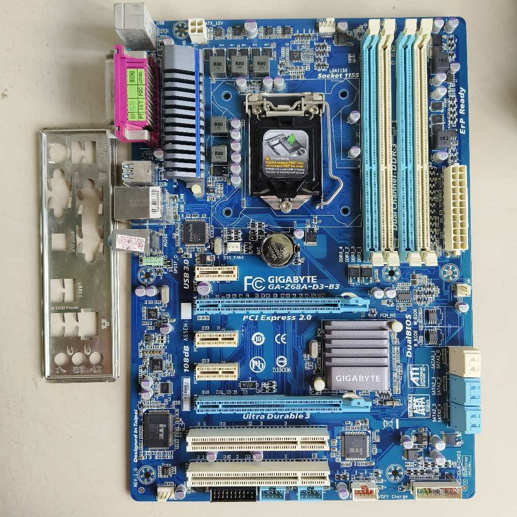 เมนบอร์ดสําหรับเล่นเกม Gigabyte GA-Z68A-D3-B3 LGA 1155 DDR3 GEN3 STANDARD ATX | Shopee Thailand