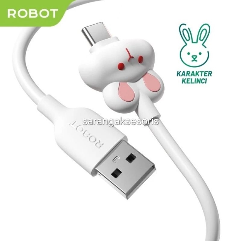 Robot RPC100 Rabbit Charger Cable Fast Charging 3A USB A to Type C Data ...